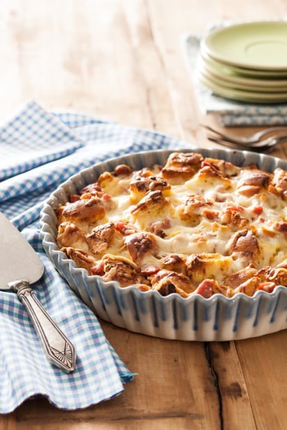 Three Cheese Strata with Ham - Relish